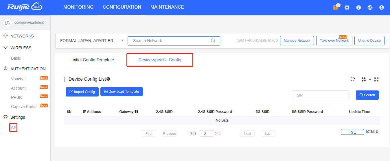 Device-specific Configuration