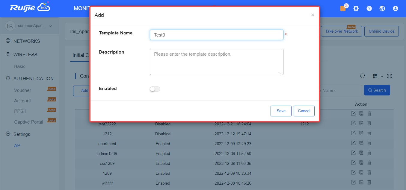 Initial Configuration Template