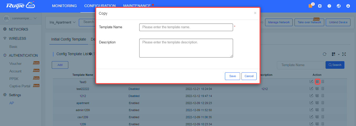 Initial Configuration Template