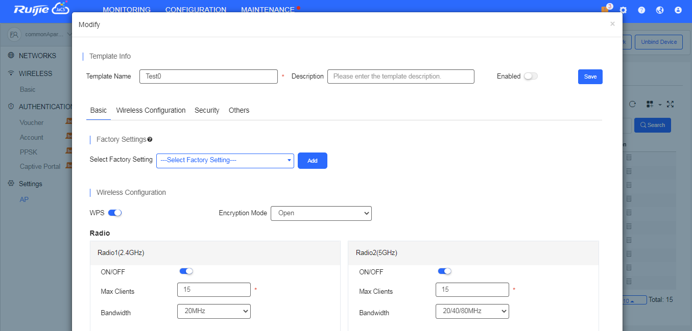 Initial Configuration Template